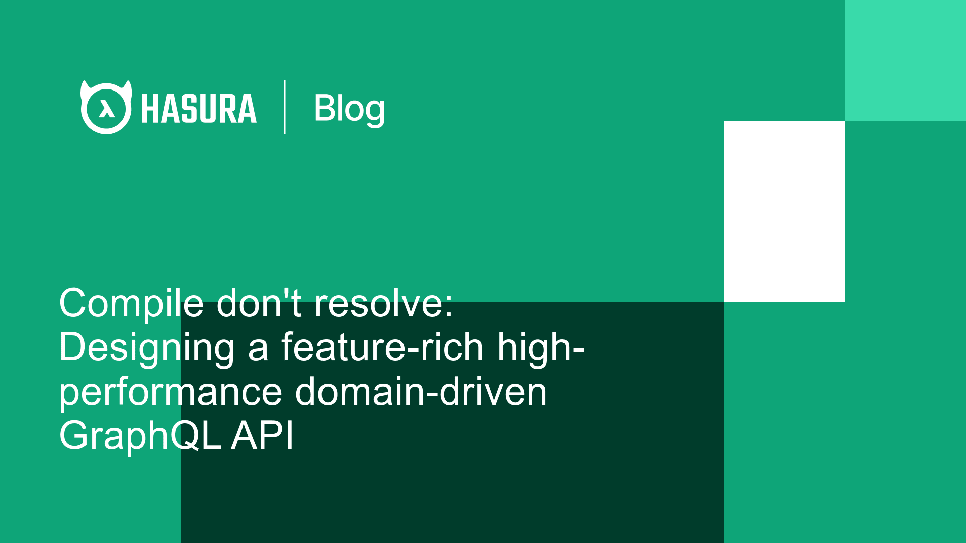 Designing a feature-rich, high-performance, domain-driven GraphQL API